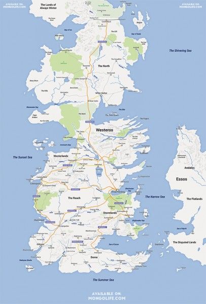 Game of Thrones Google Maps Poster Reimagines Westeros