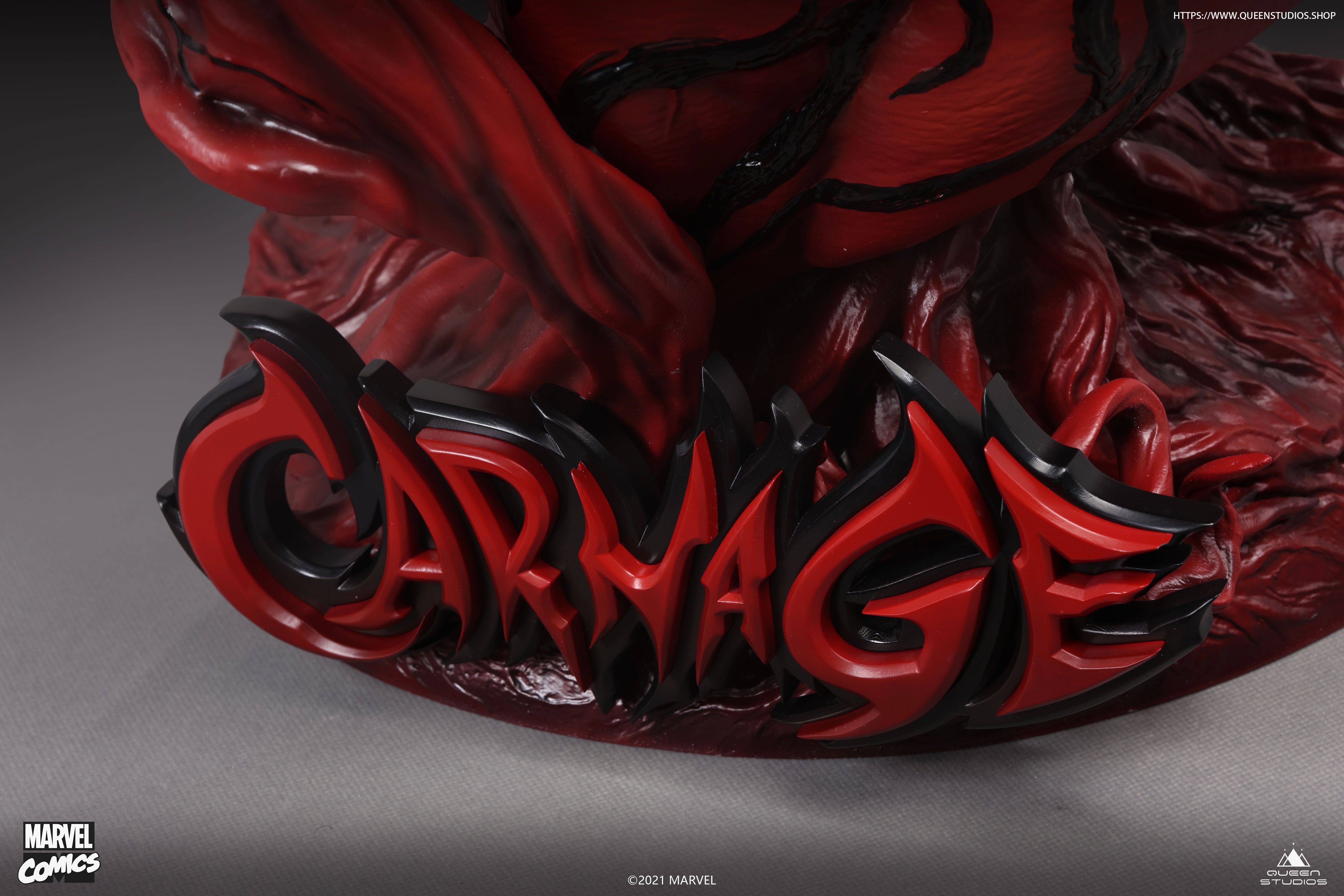 Marvel's Carnage Gets Very Accurate Life Size Bust from Queen Studios