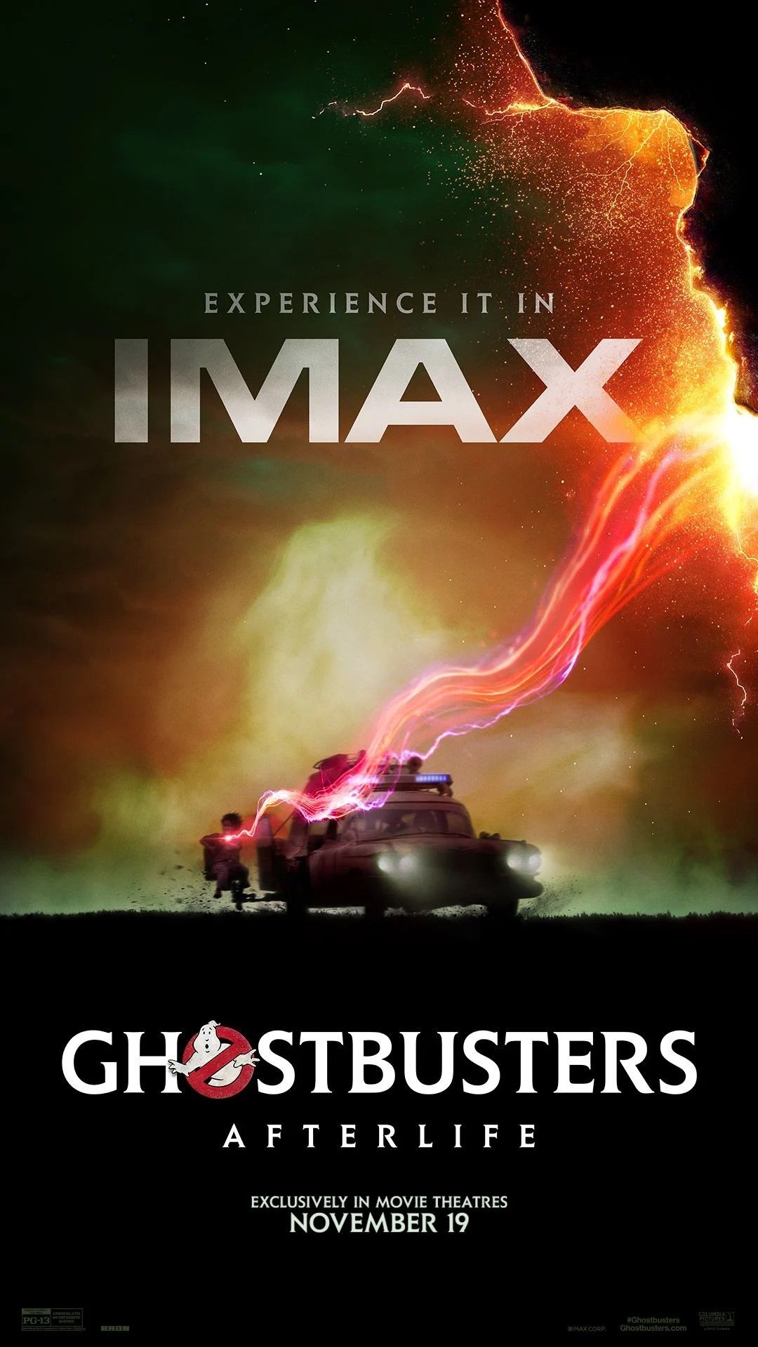 Ghostbusters: Afterlife IMAX Poster Shows Proton Beams and a Giant Menace