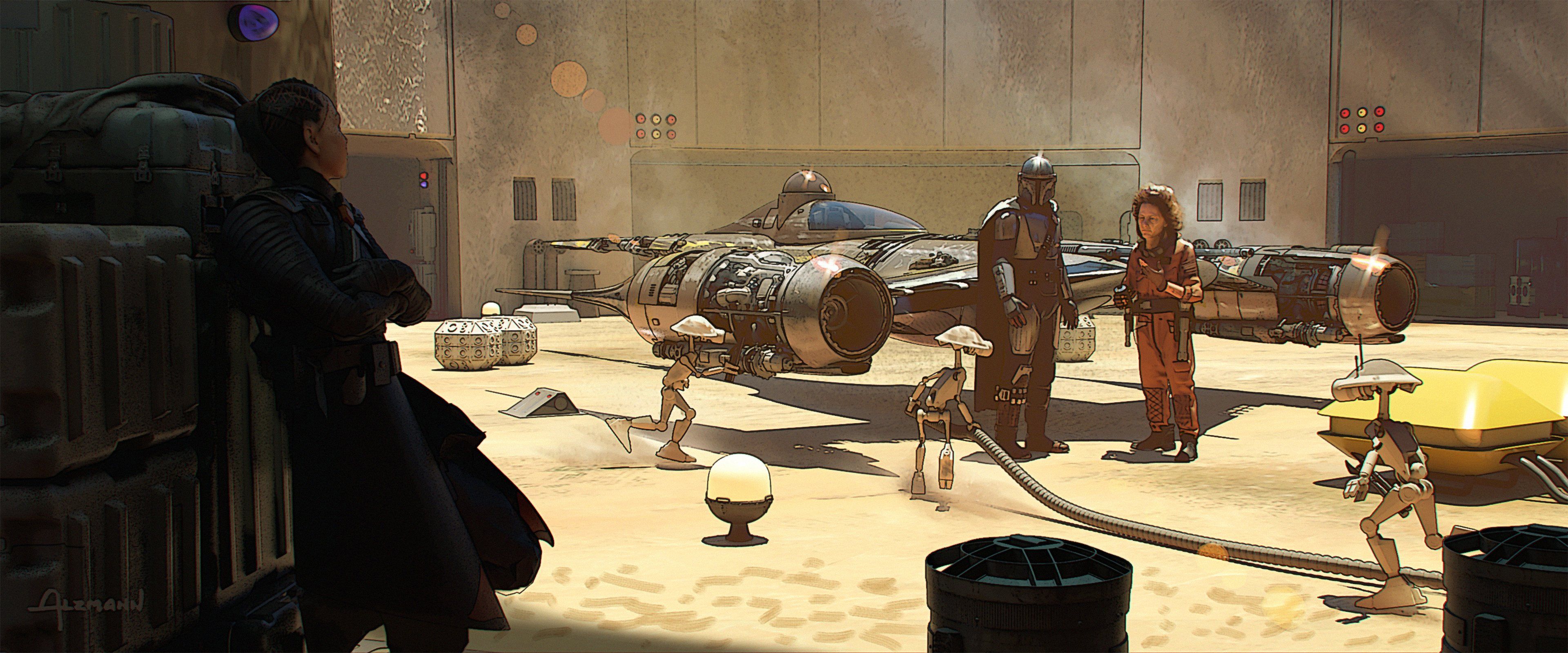 Book of Boba Fett Chapter 5 Concept Art Shows Mandalorian Darksaber Duels