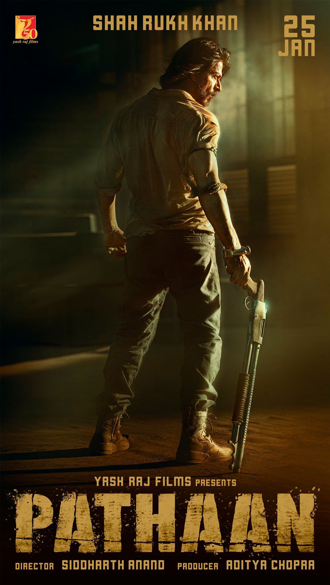 Pathaan Poster Reveals Shah Rukh Khan’s Rugged Comeback Film