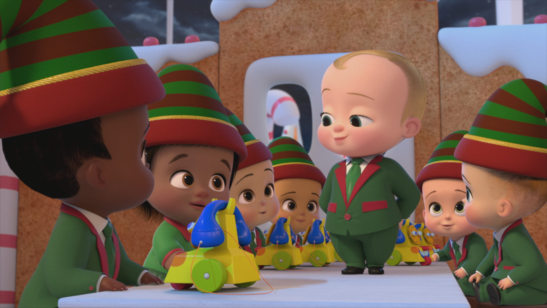 The Boss Baby Christmas Bonus Clip: Santa’s Elves Stage a Strike
