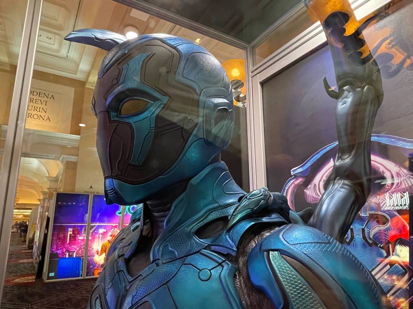 'Blue Beetle': CinemaCon Features Up-Close Look at Jamie Reyes' Suit