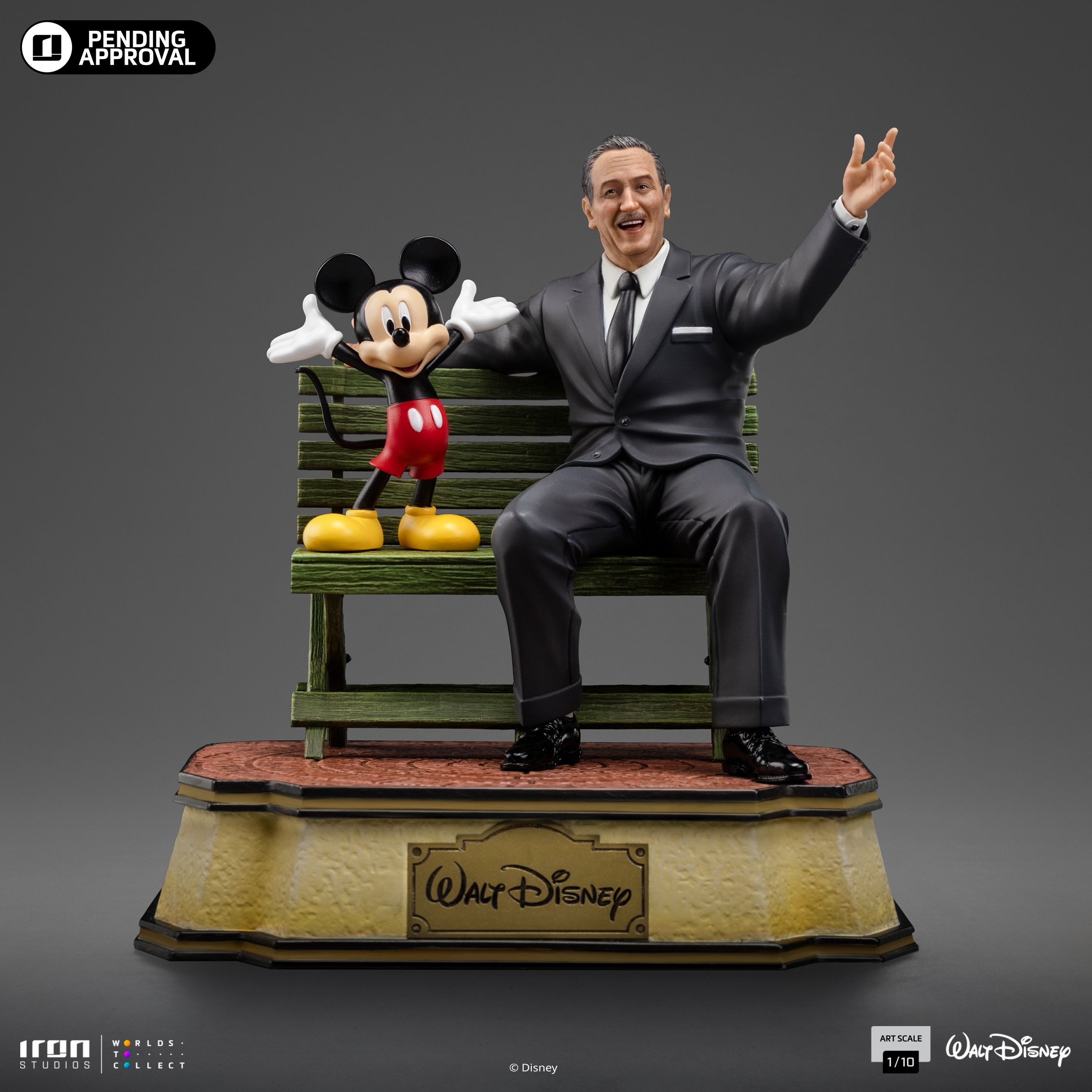 Walt Disney And Mickey Mouse Statue