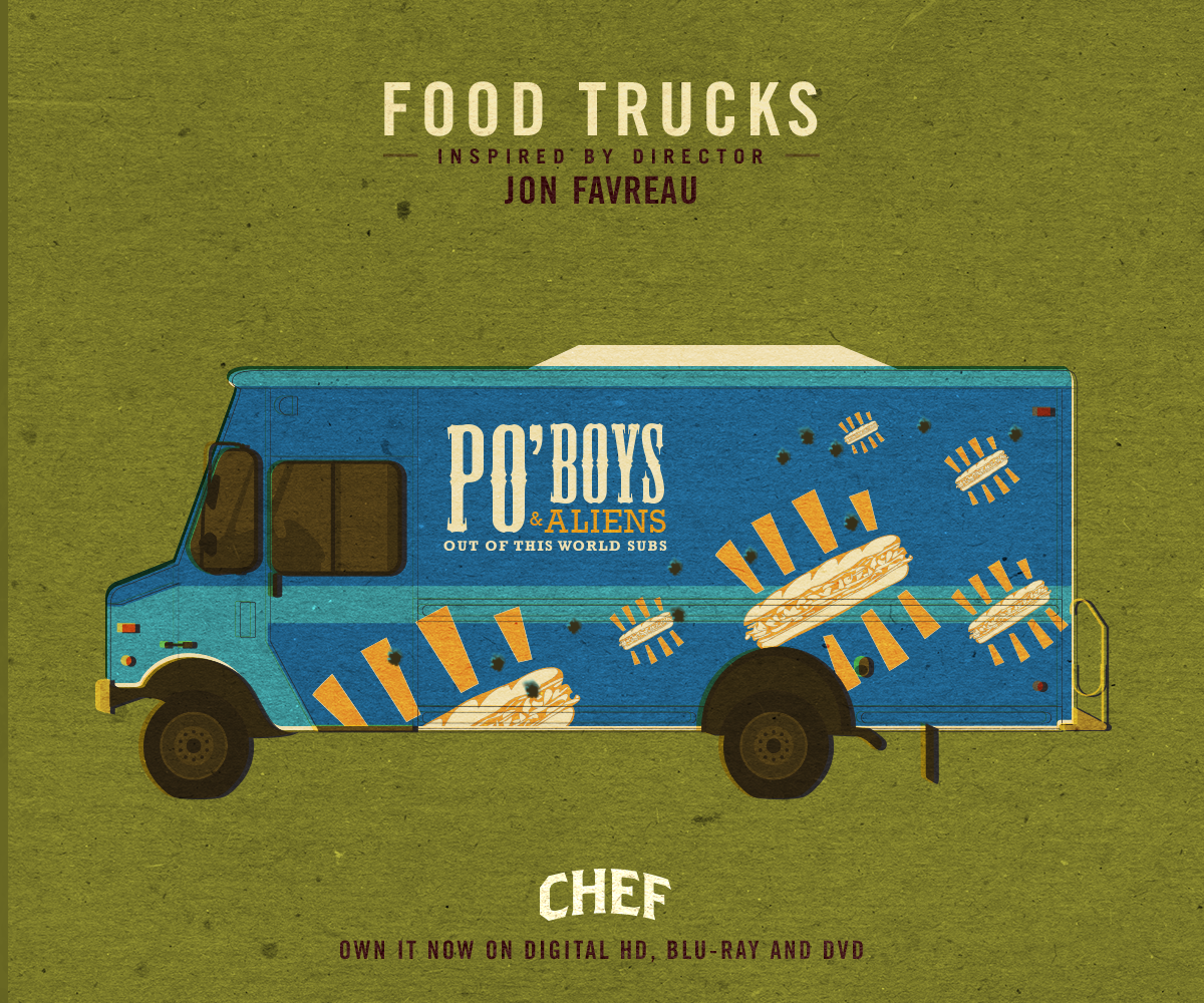 Chef Movie Food Truck Graphics Tease Jon Favreau's Filmography with Puns