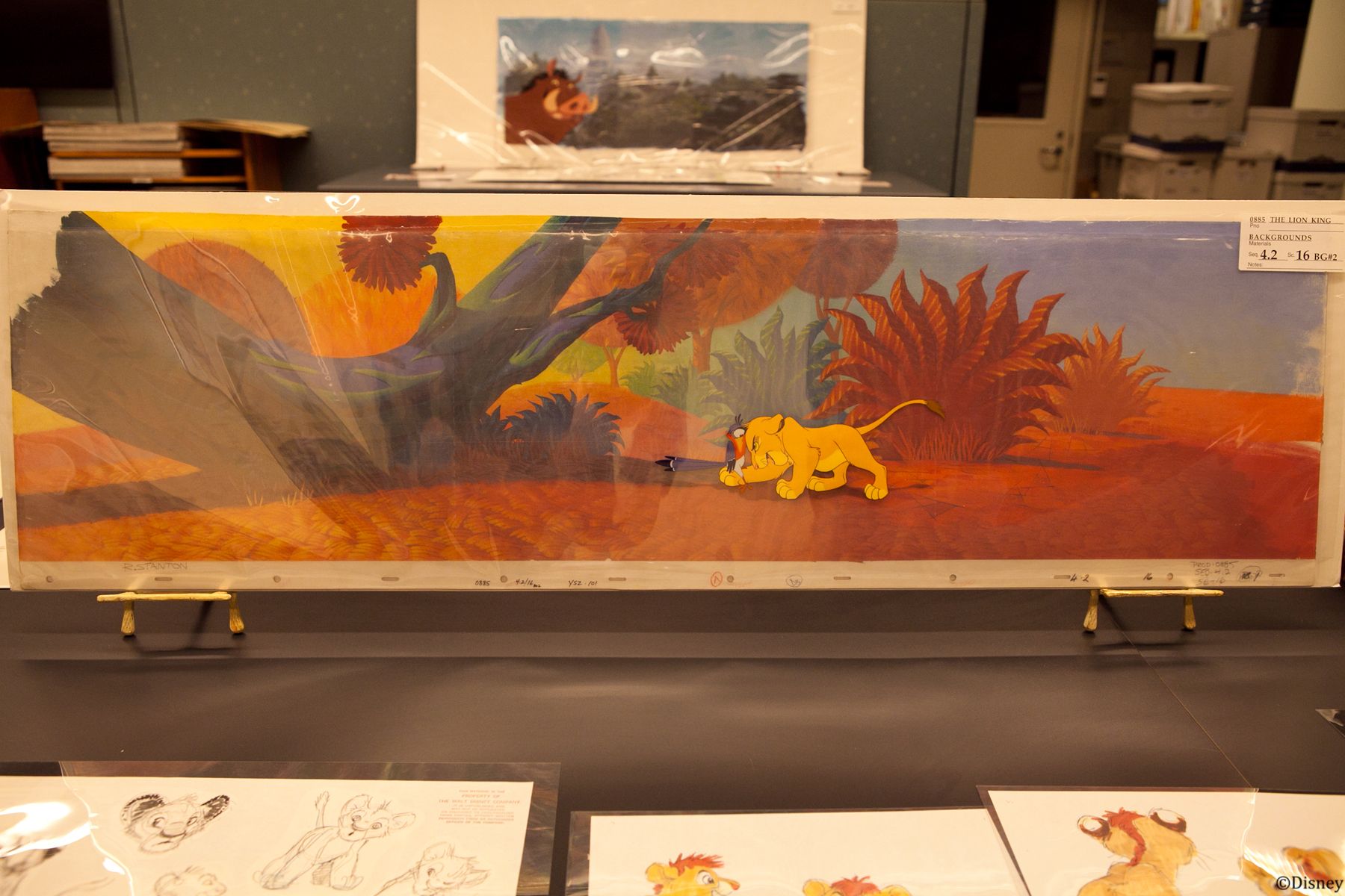Disney Animation Research Library Images and Tour for THE LION KING 3D