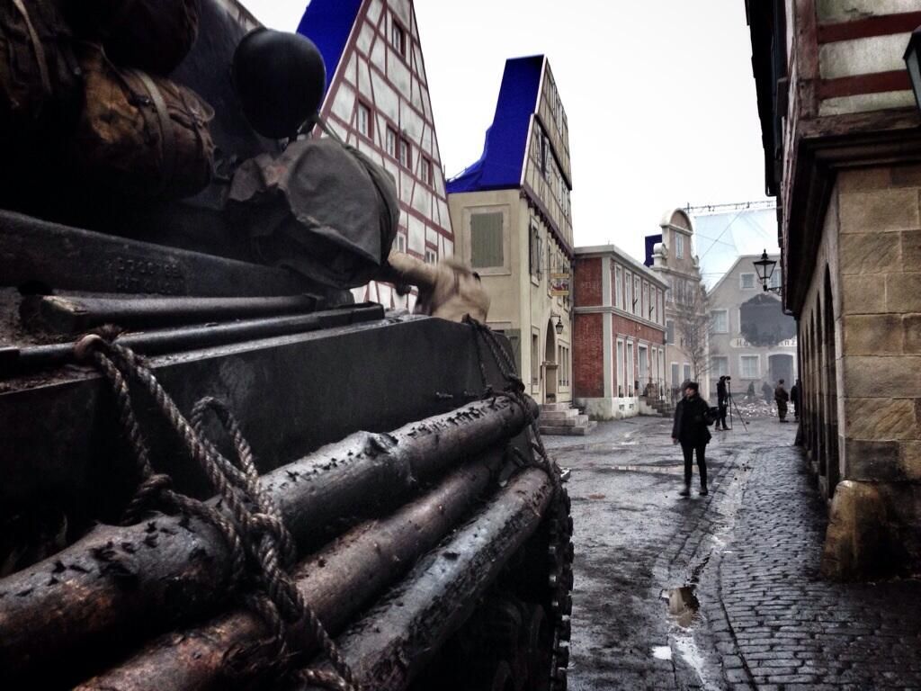 FURY Images. FURY Stars Brad Pitt, Shia LaBeouf, Logan Lerman, and Jon ...