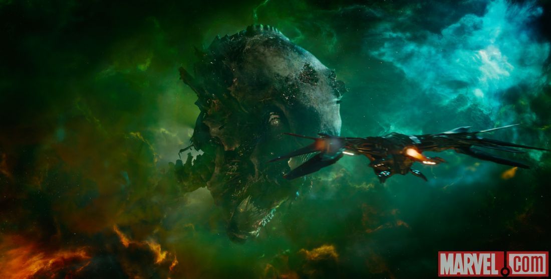 GUARDIANS OF THE GALAXY Images Featuring Knowhere and Ronan