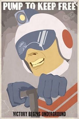 Awesome Retro Video Game Propaganda Posters - JOUST, DIG DUG, TRON ...