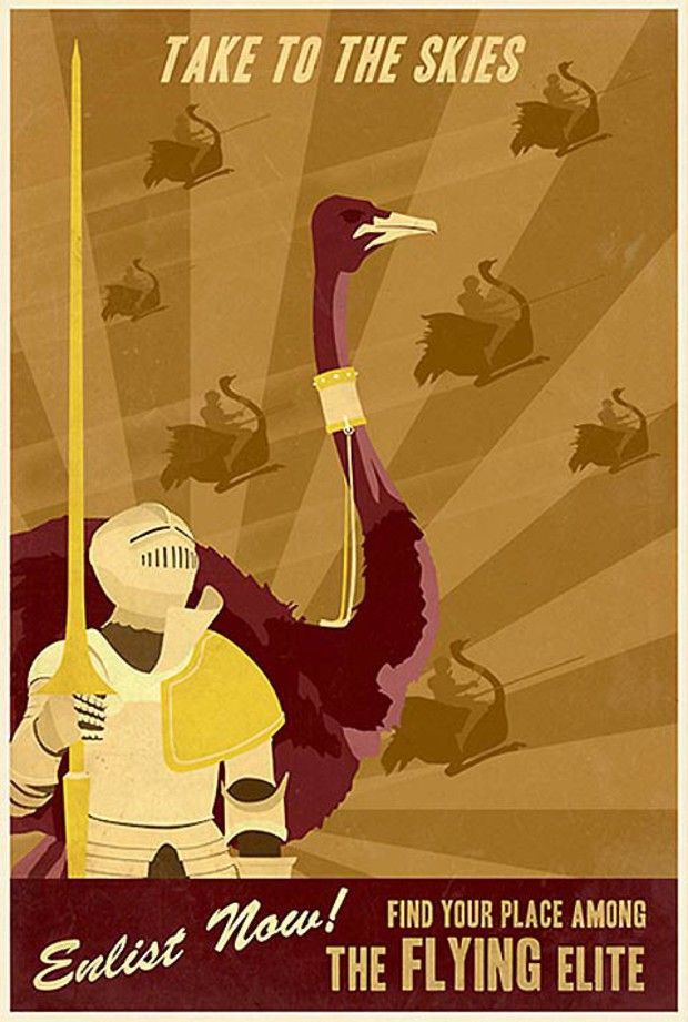 Awesome Retro Video Game Propaganda Posters - JOUST, DIG DUG, TRON ...