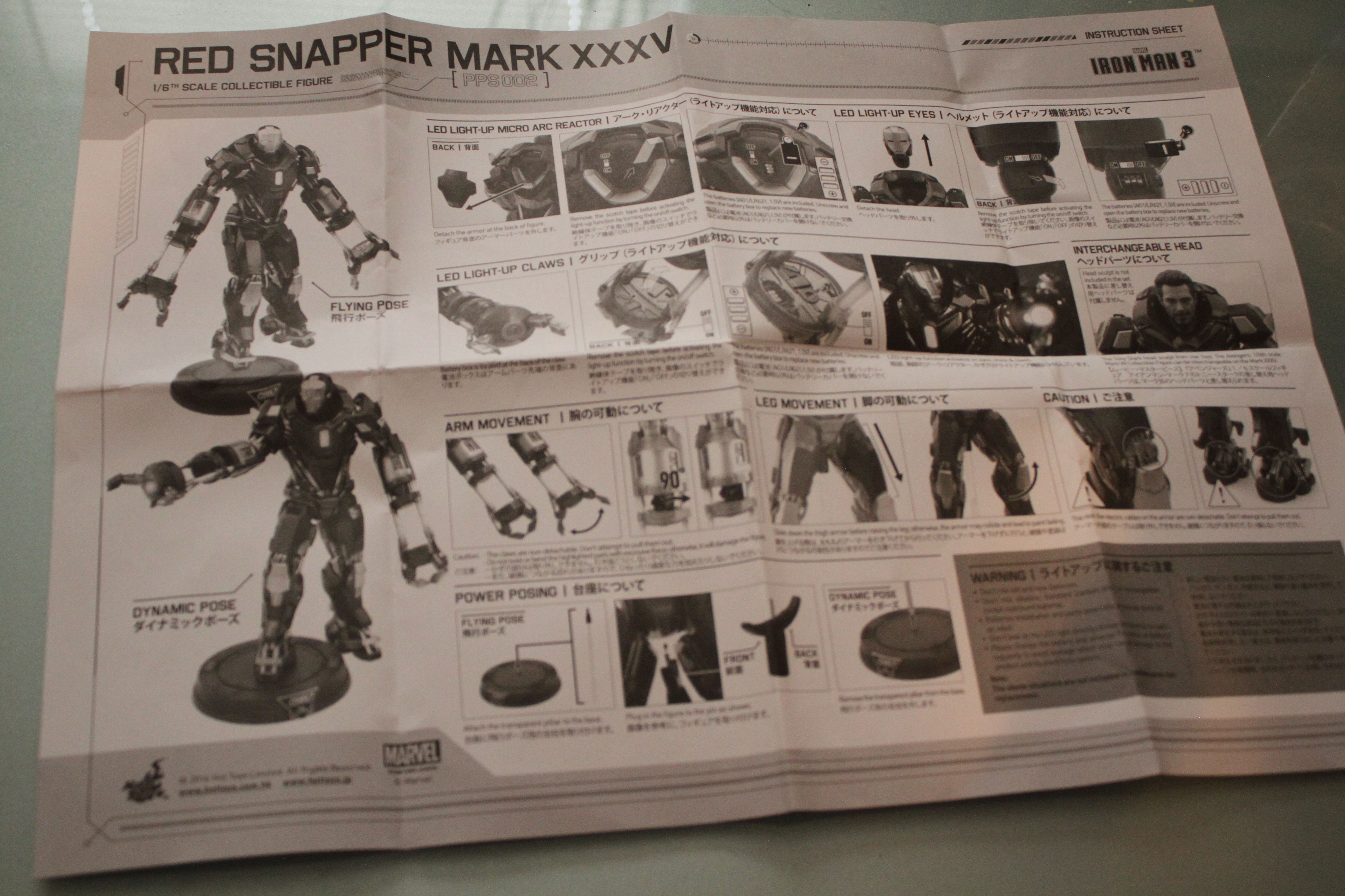 Hot Toys Sideshow IRON MAN MARK XXXV RED SNAPPER