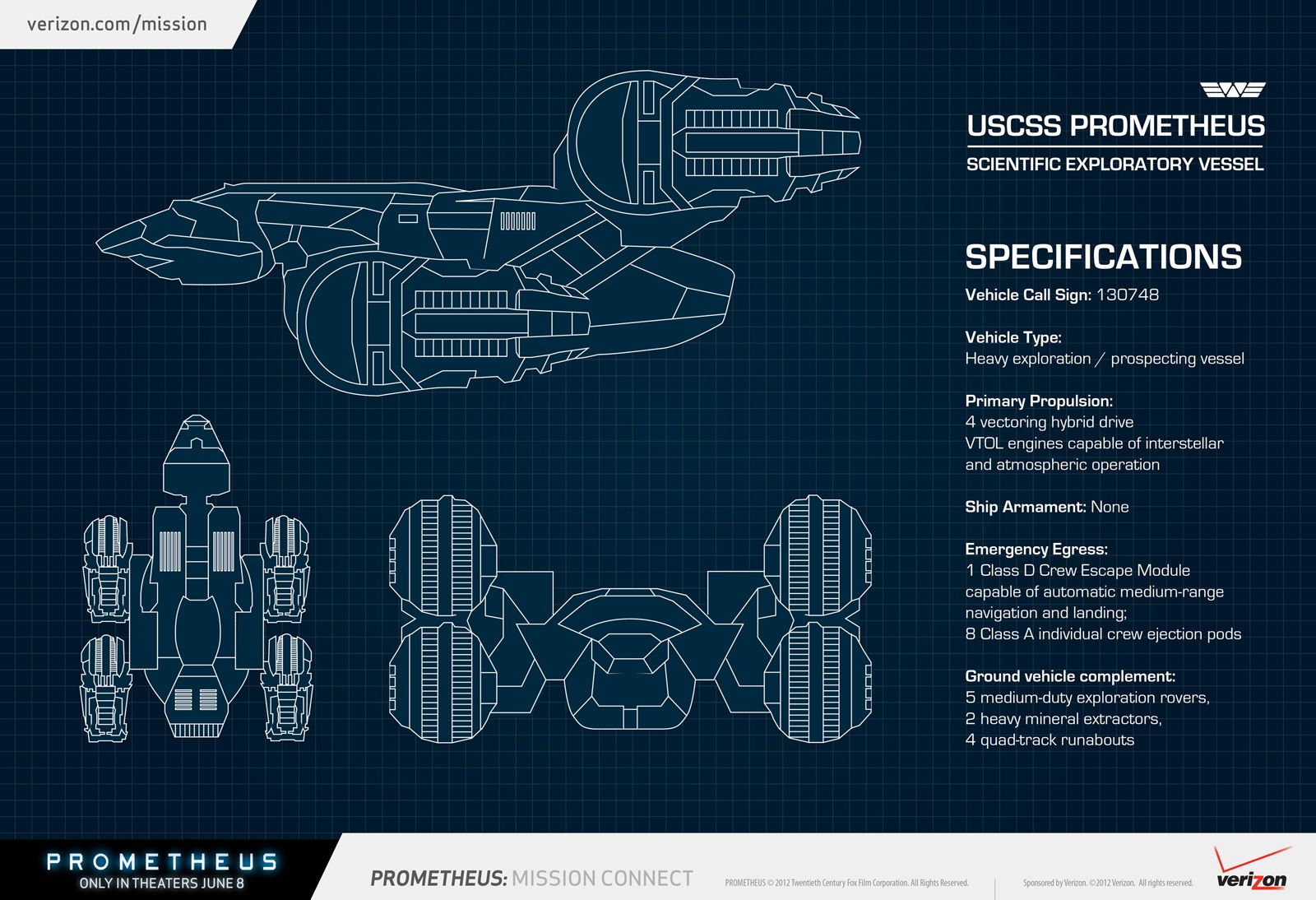 New Images from PROMETHEUS Mini-Game Reveal Lots of Ship Details