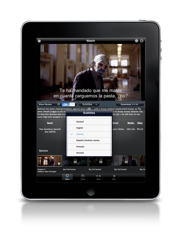 Warner Bros. to Release "App Editions" of THE DARK KNIGHT AND INCEPTION ...