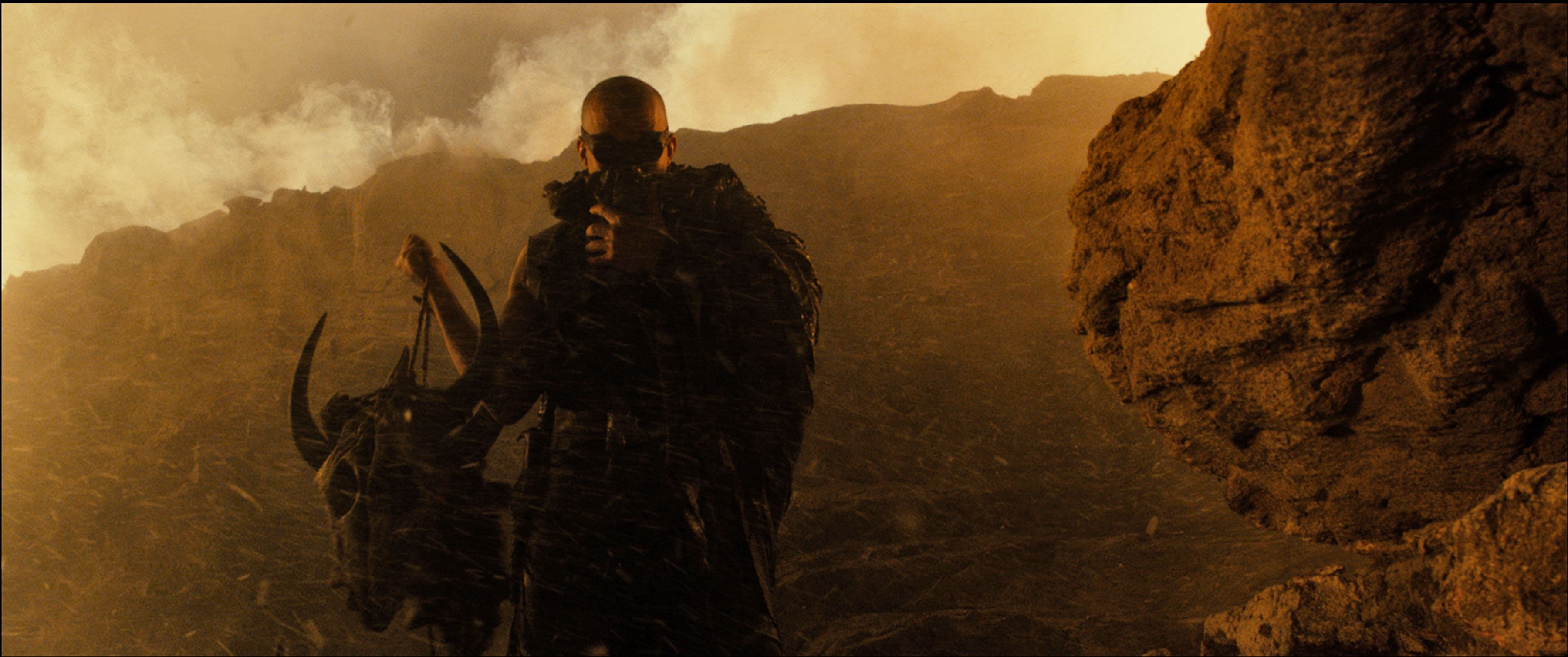 RIDDICK Images. RIDDICK Stars Vin Diesel, Katee Sackhoff, and Dave Bautista