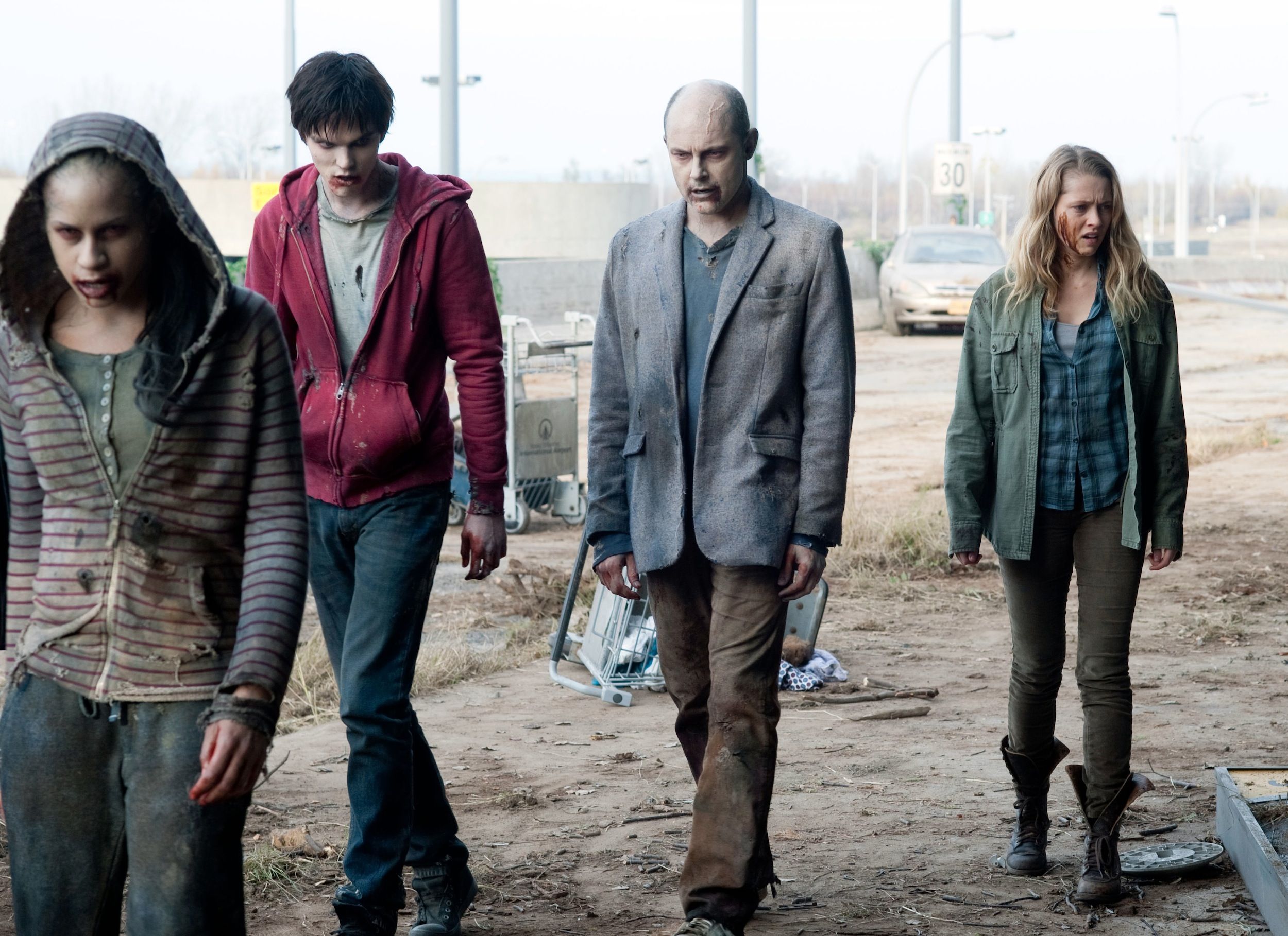 WARM BODIES Images Featuring Nicholas Hoult, Teresa Palmer, and Rob Corddry
